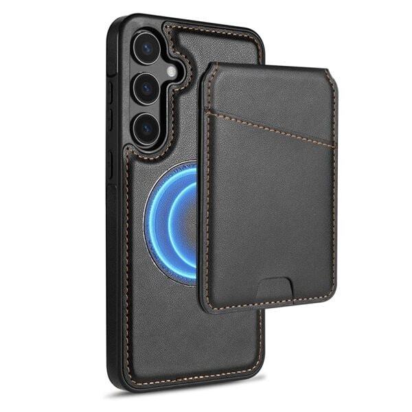 Kortholder og stativ med magnet til Samsung Galaxy S24 - Svart ...