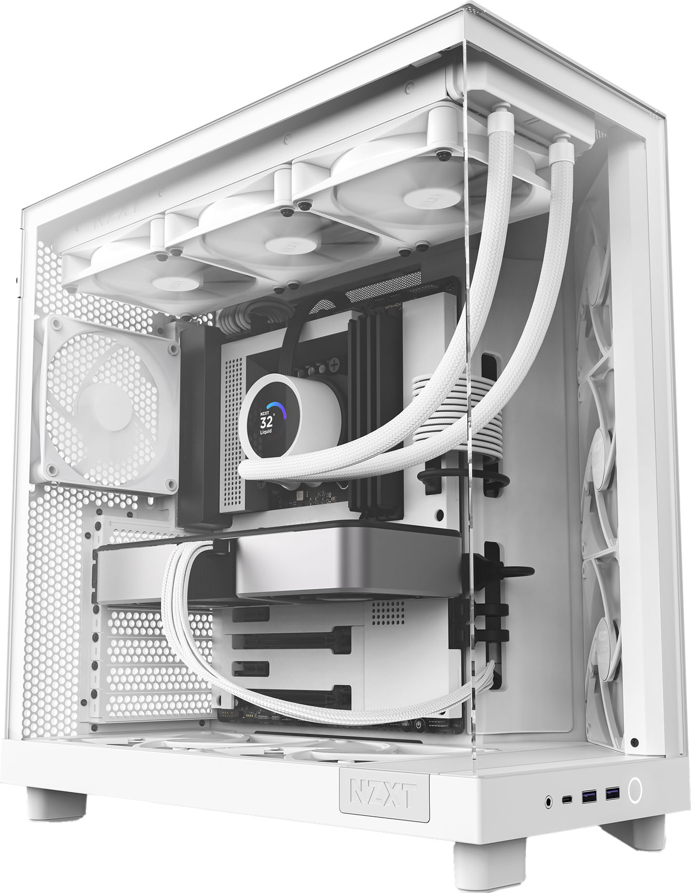 NZXT H6 Flow 2024 PC chassi (vit) - Elgiganten - Elgiganten
