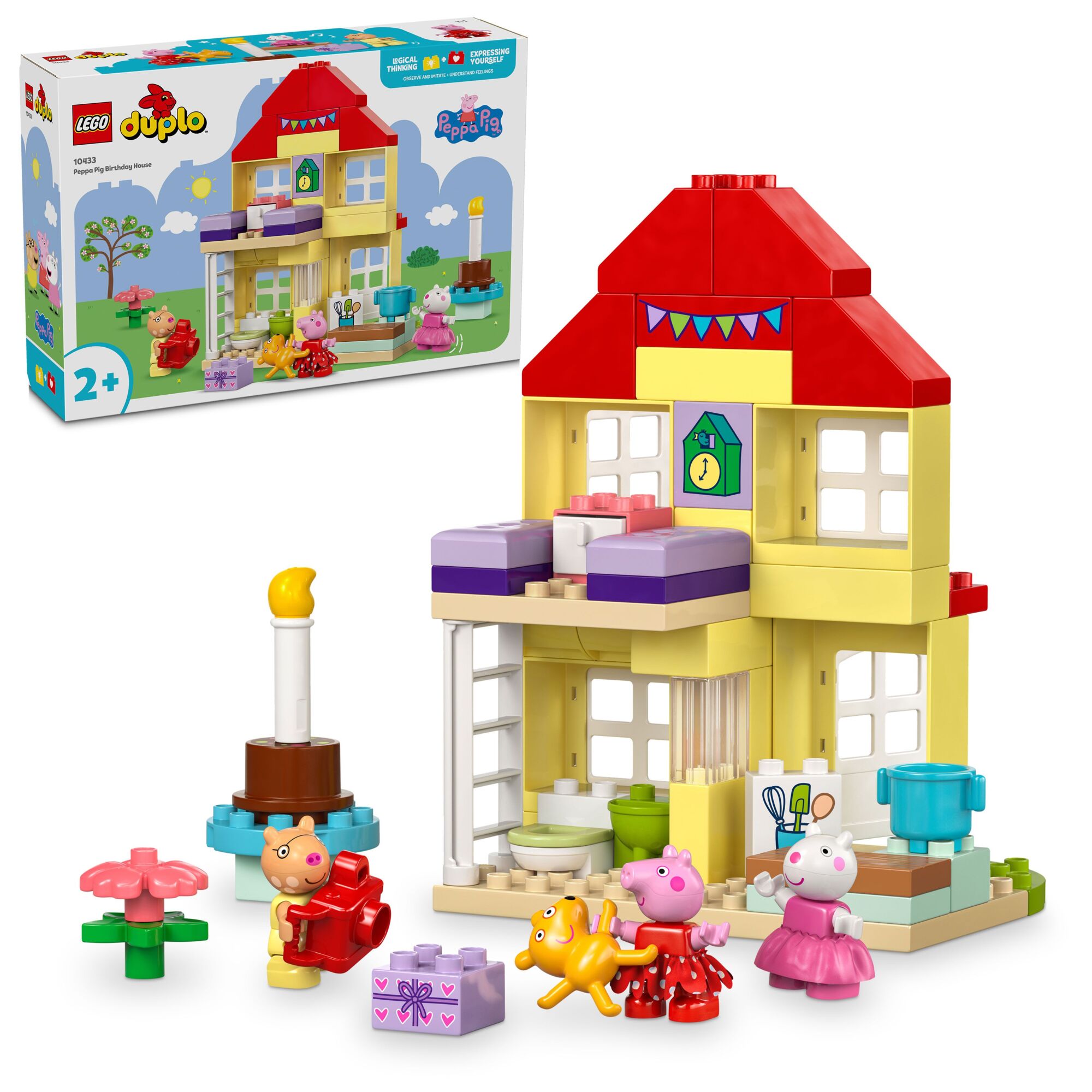 LEGO DUPLO Peppa Pig Gurli Gris fødselsdagshus 10433 | Elgiganten ...