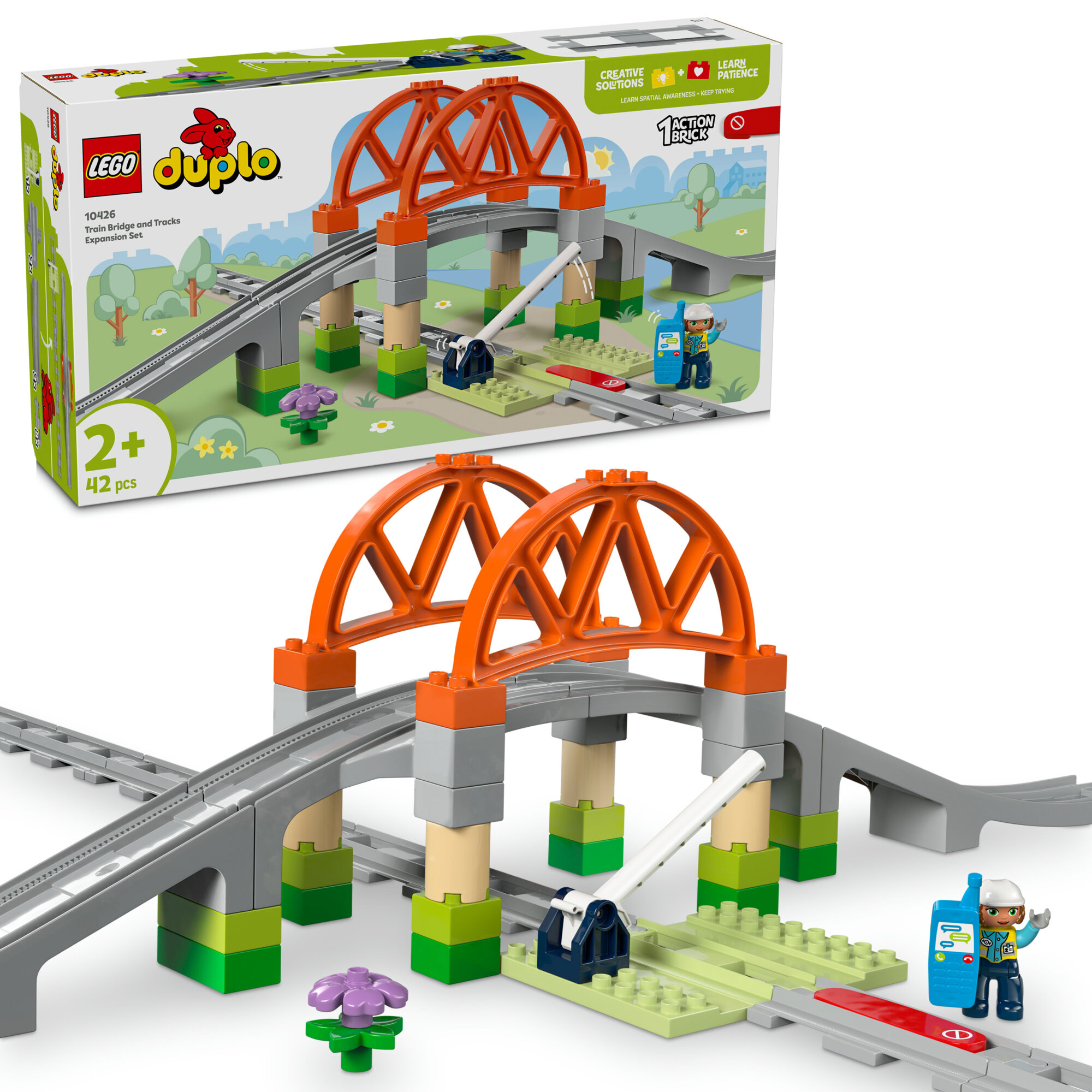 LEGO DUPLO Town Utvidelsessett med togbro og skinner 10426 - Elkjøp ...
