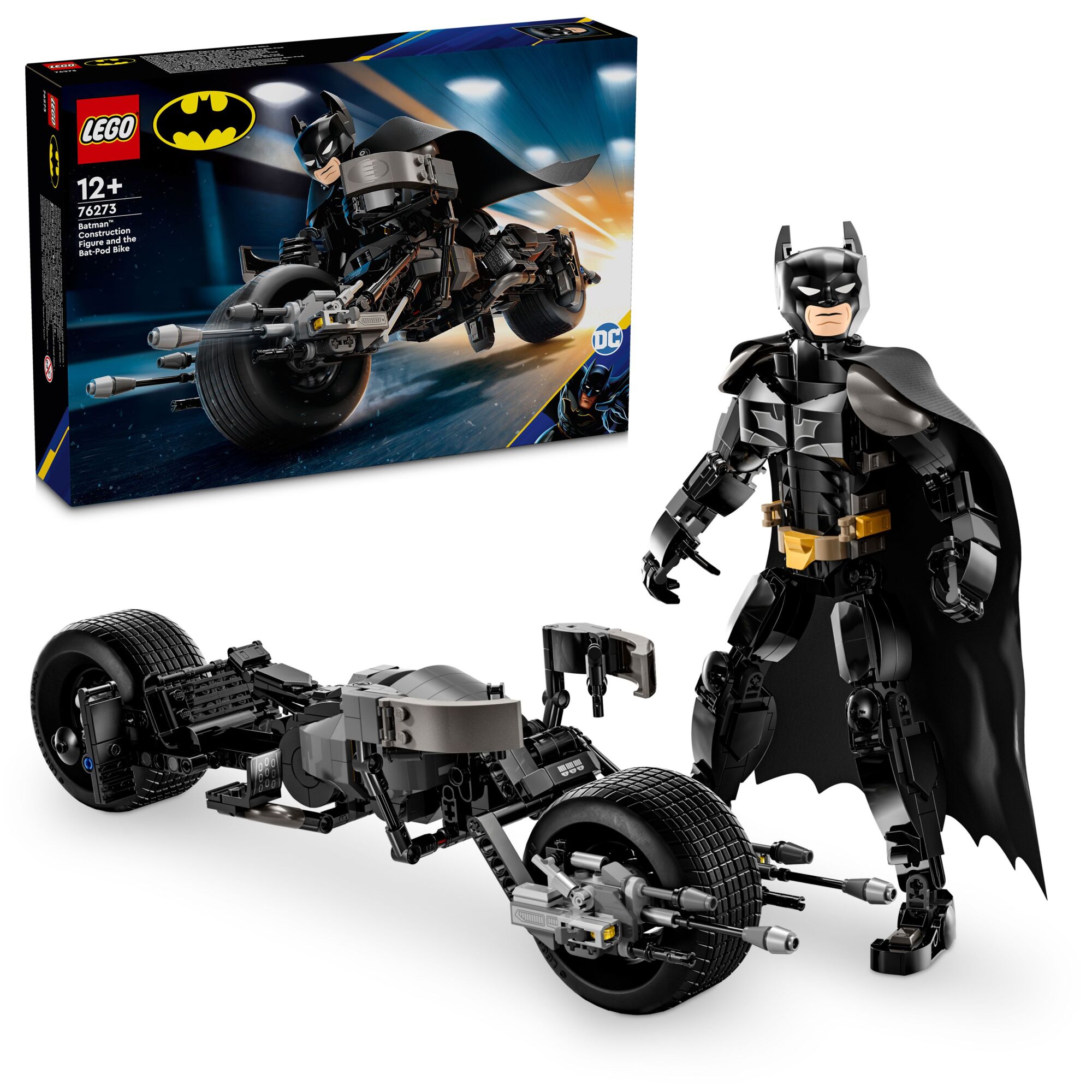 LEGO Super Heroes Byggbar Batman-figur og batpod-sykkelen 76273 ...