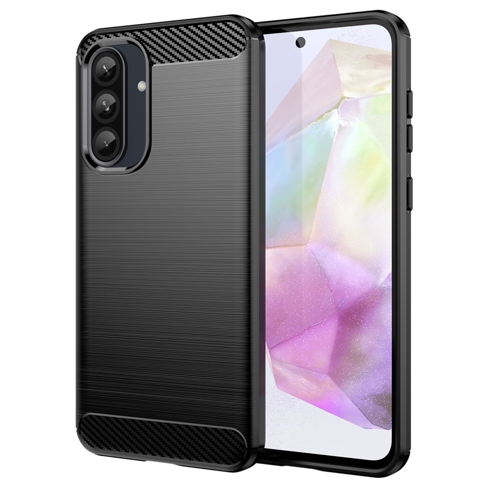 Til Samsung Galaxy A56 / A36 Cover Til Telefon TPU Carbon Fiber Texture ...