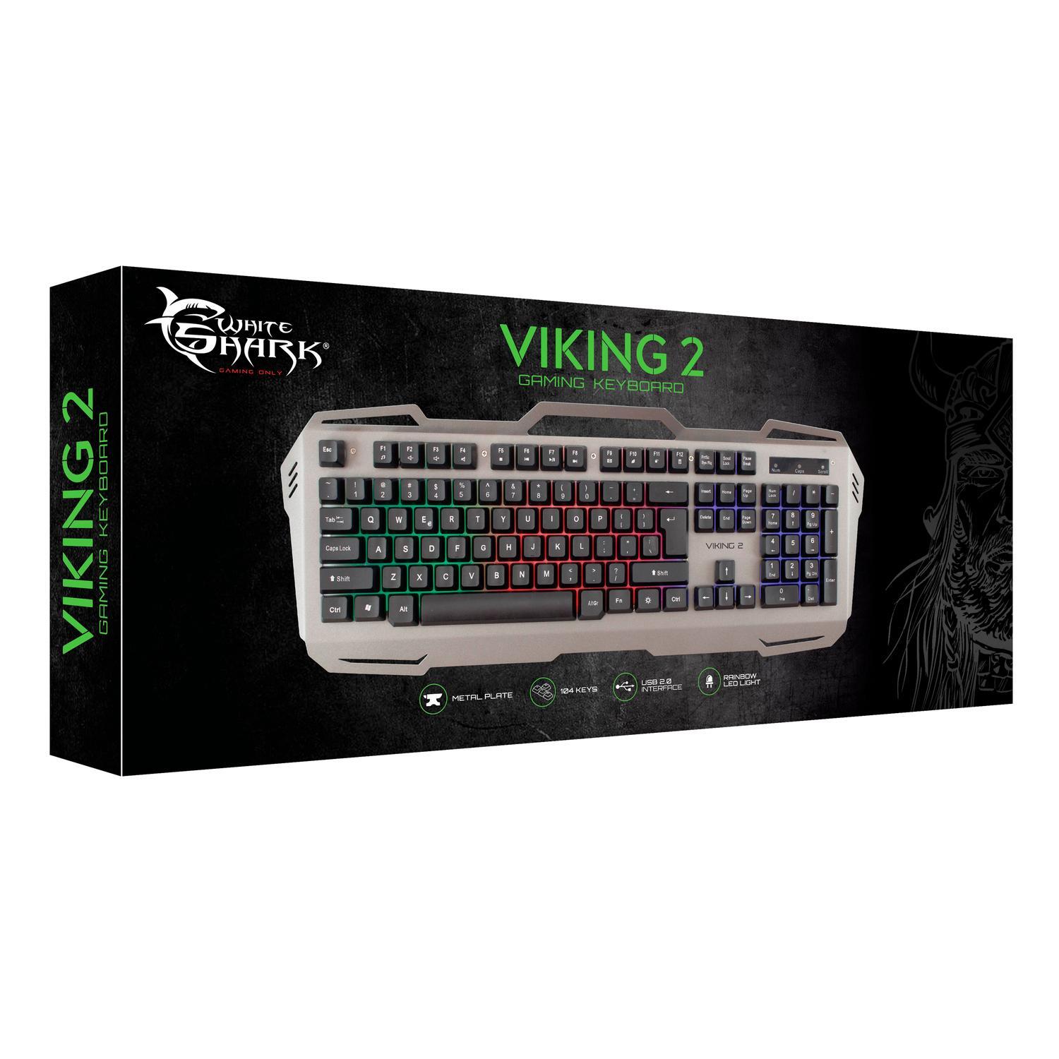 White Shark KEYBOARD GK-1624 VIKING -2 - Metal (US layout) | Elgiganten ...