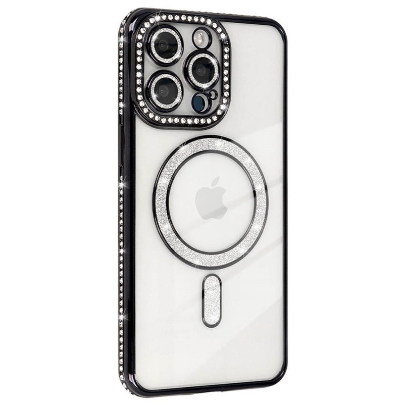 Diamond bling MagSafe cover iPhone 16 Pro Max - Sort | Elgiganten ...