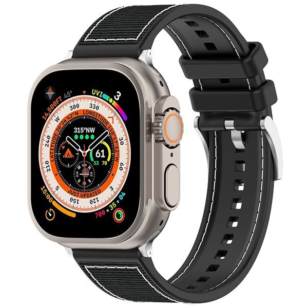 Ranneke Apple Watch Series 9:lle 38/40/41mm - musta - Gigantti verkkokauppa