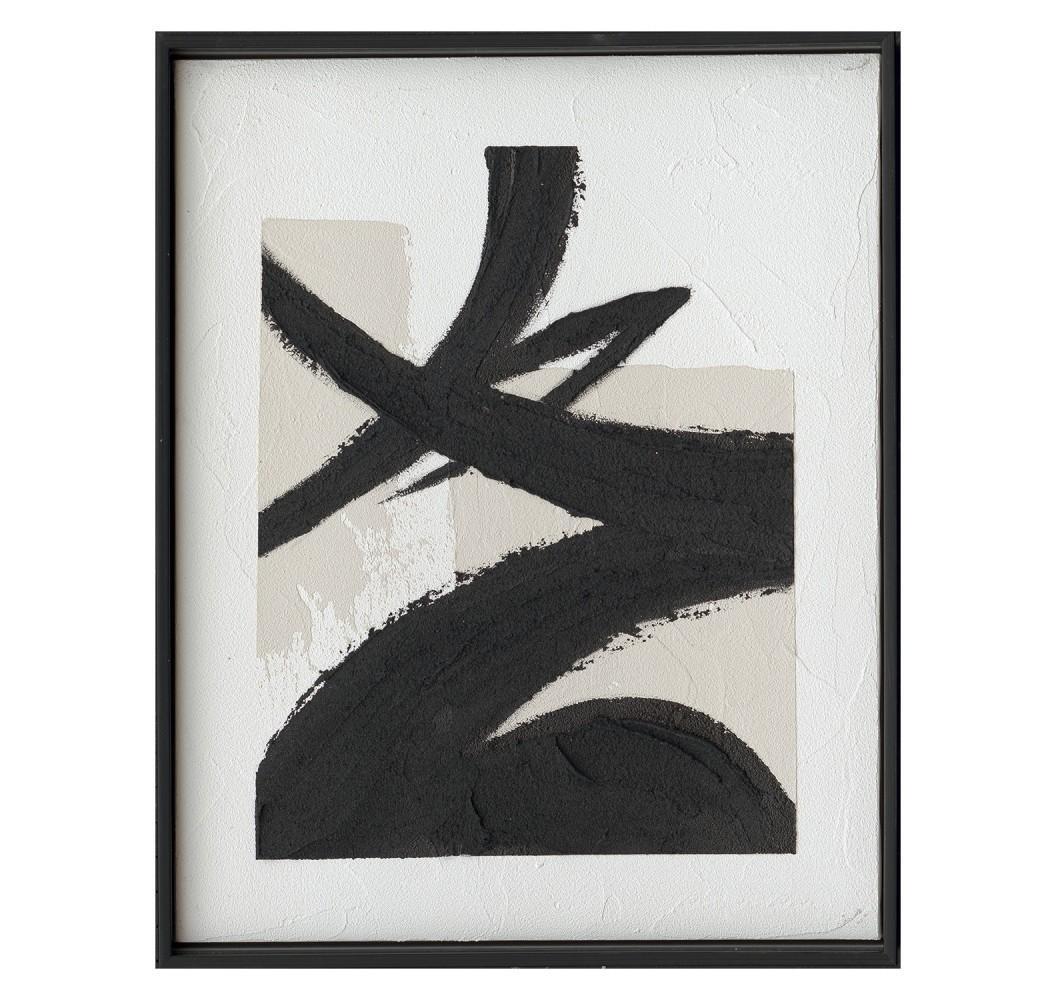 Maleri med ramme 40x50cm, sort streg | Elgiganten | Elgiganten